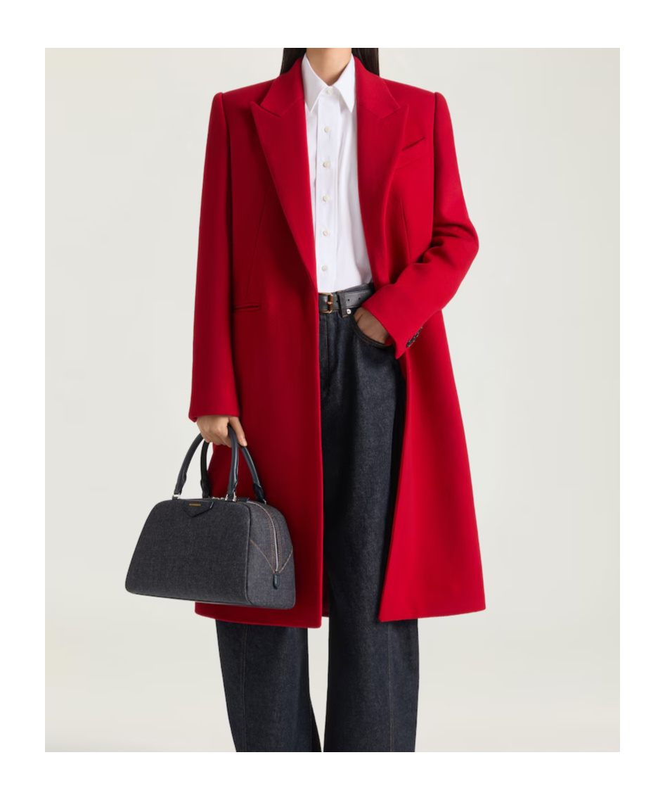 GIVENCHY Givenchy Wool Coat with Peak Lapel